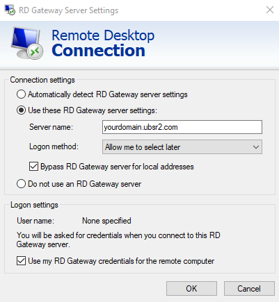 R2 Logging In (RDWEB)