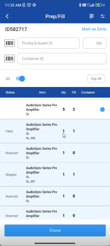 Un Fill and Mark as Delete for Transfer Order